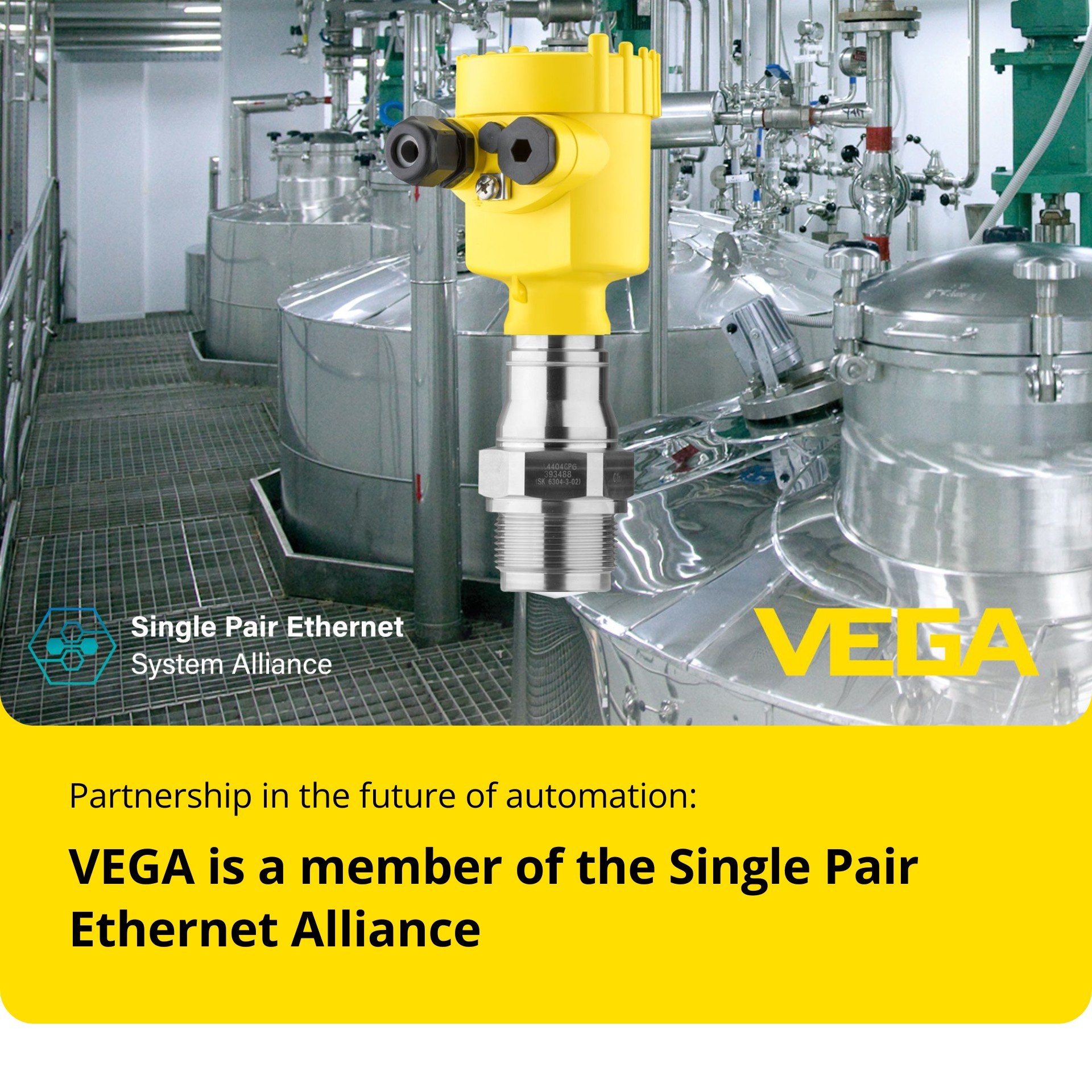 Partnership in the future of automation: VEGA is a member of the Single ...